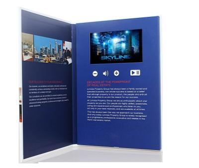 China 7 inch screen Video Postcard with swich buttons , video business cards with Sound speakers for sale