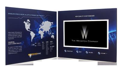 China 7 inch 2GB Video booklet , Marketing lcd video card for company intruction for sale