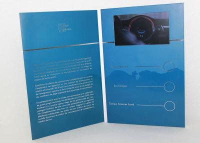 China Electronic magnetic button lcd video mailer for education / graduations , A4 / A5 size for sale