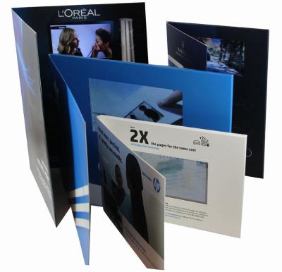 China 2.4 inch Full colors Video Greeting Card with rechargeable battery , 2G  memory for sale