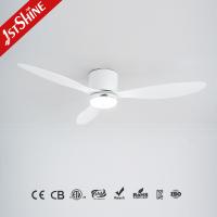 China White Energy Saving DC Motor Bedroom Low Profile Ceiling Fan With Light for sale