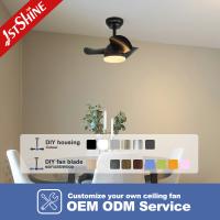 China Led Light Small Ceiling Fan Decorative Quiet DC Motor For Small Room for sale
