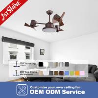 China Bedroom Noiseless Plastic Ceiling Fan 44 Inch With Remote Control for sale