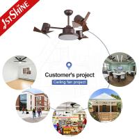 China Bedroom Noiseless Plastic Ceiling Fan 44 Inch With Remote Control for sale