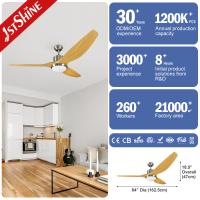 China 100% Copper DC Motor Modern Plastic Ceiling Fan With Led Light Remote Control for sale