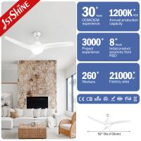 China 230V 50HZ Remote Control Ceiling Fan With Led Color Changing Light for sale