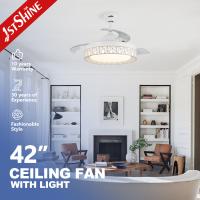 China 6 Speeds 42 Inch Retractable Ceiling Fan Light With Bluetooth Speaker for sale