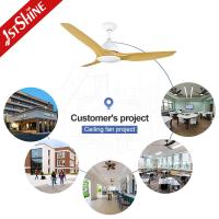 China Energy Saving 230V LED 64 Inch Ceiling Fan With Light And Remote for sale