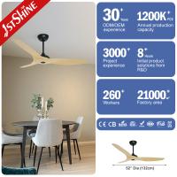 China Remote Control 220v 3 Blade Ceiling Fan With Led Light 6 Speed for sale