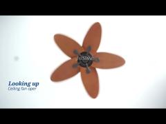 Large Airflow Low Noise 5 Blades Led Energy Saving Ceiling Fan With Remote Control