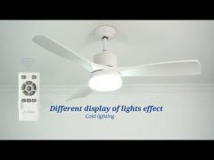 Airflow Plastic Indoor Ceiling Fan Reversible DC Motor High RPM