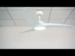 Remote Control Plastic Dimmable LED Ceiling Fan Color Changing Lighting