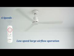Noiseless DC Motor 5 Speeds 3 Colors Change Light Indoor Ceiling Fan