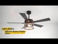 CB SAA ETL 5 Blades Classic Ceiling Fan With Light For Living Room