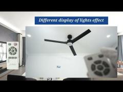 220V 240V 50HZ Plastic Ceiling Fan With Lights 37.6W DC Motor 5 Speed