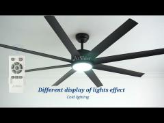 5 Speed Reversible DC Motor Ceiling Fans With Lights And Remote 64 Inch