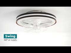360° Rotation Led Ceiling Fan With Swing Head Indoor Bedroom Fan Light