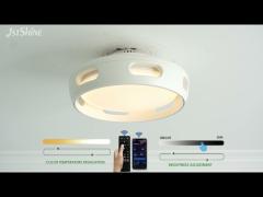Bladeless Led Ceiling Fan Mini 16 Inches White Dc Motor Dimming Led Light