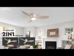 White/OEM Plastic Ceiling Fan For Low Ceiling With Timer Smart App Control