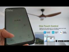 Wood Grain ABS Blades Ceiling Fan With remote Control