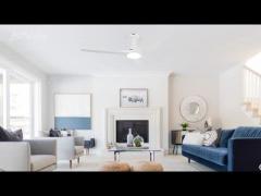 White/Black Ceiling Fan With Dimmable Light Remote Control DC Motor
