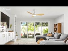 48'' Modern Ceiling Fan Optional LED Light Quiet Comfort for Modern Homes