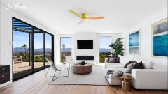 Customizable Macaron Ceiling Fan With Light