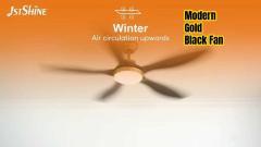 Modern Gold Black 52 Inch Ceiling Fan LED