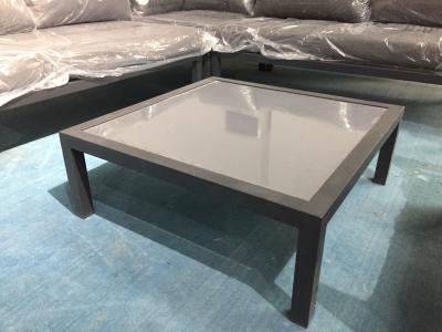China All aluminum Coffee Table with Smoke Glass for Hotel, Garden and Beach by Clover Lifestyle China Outdoor Furniture for sale