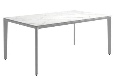 China All aluminum KD Dining Table with Glass ceramics for Hotel, Garden and Beach by Clover Lifestyle China Outdoor Furniture for sale