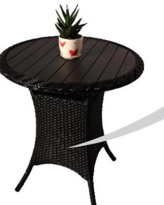 China Aluminum wicker cafe table Chinese style  for Home. Hotel, Garden and Beach by Clover Lifestyle Outdoor Furniture for sale