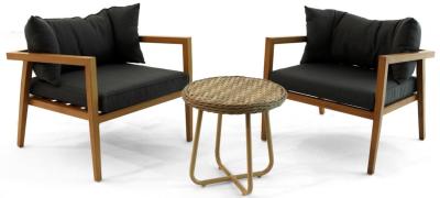 China All aluminum cafe table wood printing  for Home. Hotel, Garden and Beach by Clover Lifestyle Outdoor Furniture for sale