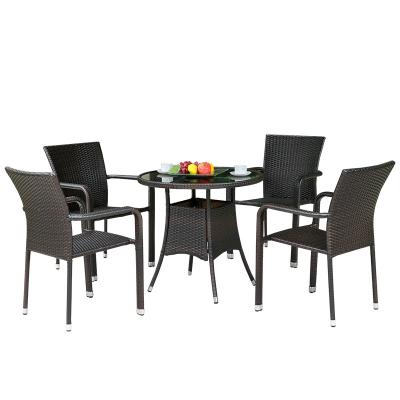 China Wicker Dining set with Aluminum frame Classic style By Clover Lifestyle for sale