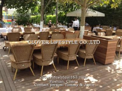 China 6 +1 wicker dining chair with aluminum frame  for Home. Hotel, Garden and Beach by Clover Lifestyle Outdoor Furniture for sale