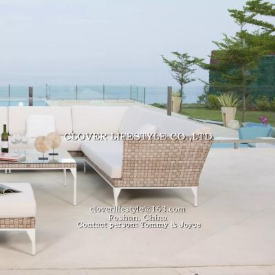 China Flat wicker sofa set  for Home,  Hotel, Garden and Beach by Clover Lifestyle Outdoor Furniture China Leisure furniture for sale