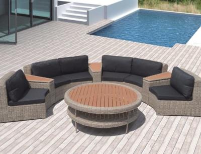 China Leisure wicker sofa lounger coffee table for Home,  Hotel, Garden and Beach by Clover Lifestyle Outdoor Furniture China for sale