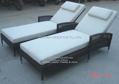 China Wicker Single Sun bed flexible for Hotel, Garden and Beach by Clover Lifestyle Outdoor Furniture China for sale
