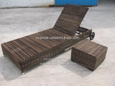 China Wicker Single Sun bed flexible for Hotel, Garden and Beach by Clover Lifestyle Outdoor Furniture China for sale