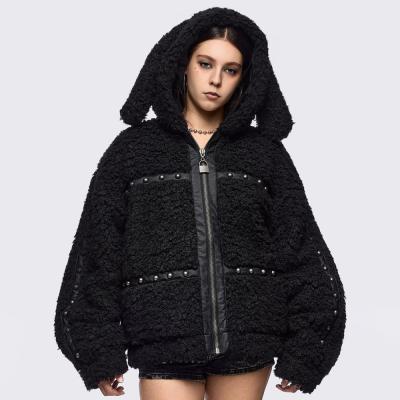 China Bunny Faux Sheep Fur Fluffy Jacket for sale