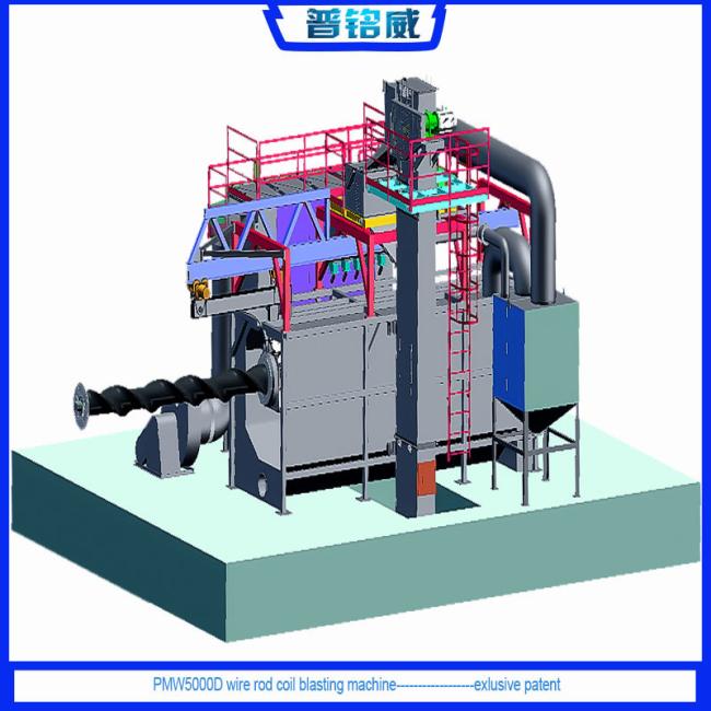 Single Station Wire Coil Shot Blasting Machine
