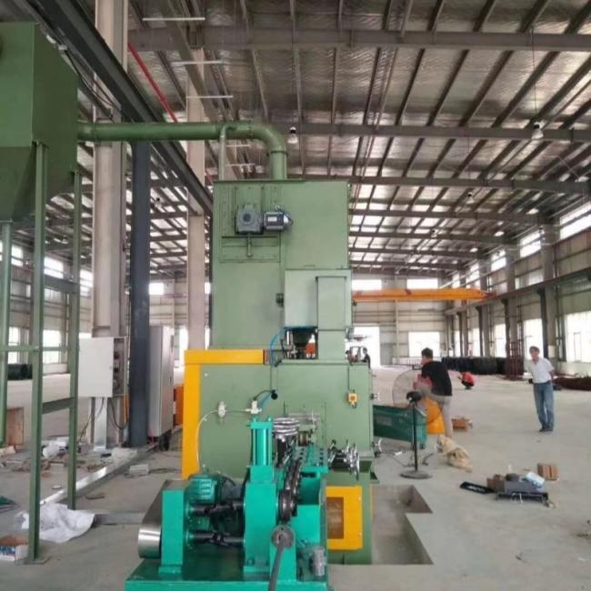Unwinding Pass Through The Test Wire Shot Blasting Machine