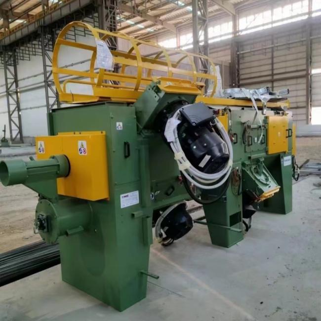 Unwinding Pass Through The Test Wire Shot Blasting Machine