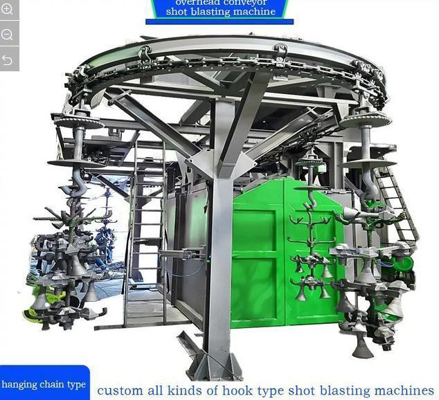 China Overhead Conveyor Shot Blasting Machine with The Newly Developed Abrasive Separators