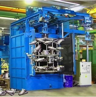 China Overhead Conveyor Shot Blasting Machine with The Newly Developed Abrasive Separators