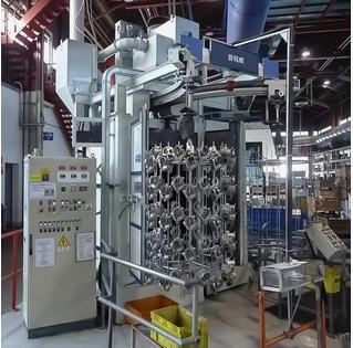 Machine Continuous Pass Through Overhead Chain Conveyor Shot Blasting Machine with Small Objects