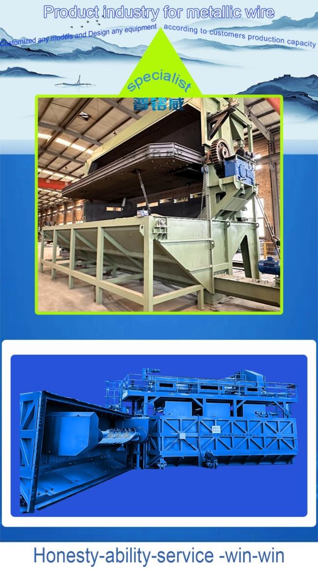 Built-in Blow System Perfect Cleaning Wire Rod Coil Shot Blasting Machine