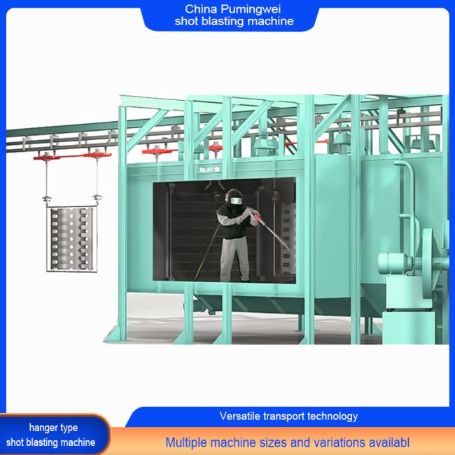 Spinner Hanger Hook Shot Blasting Machine with Multiple Monorails