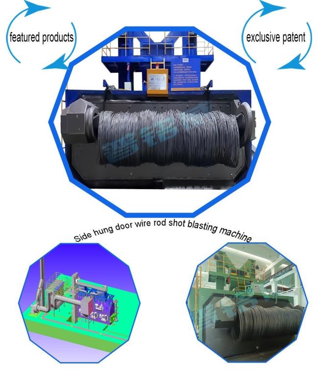 Wire Rod Coil Shot Blasting Machine Used on Removing Prestressing Force