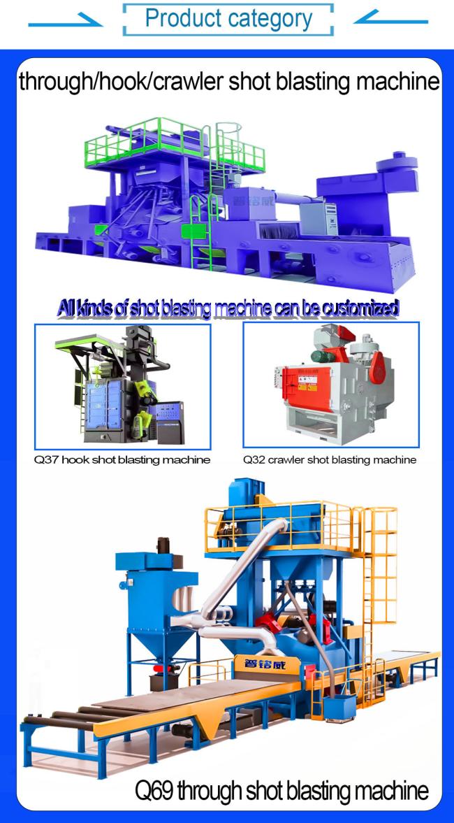 Hook Type Airless Shot Blasting Cleaning Machine Used on Aluminum Alloy Parts