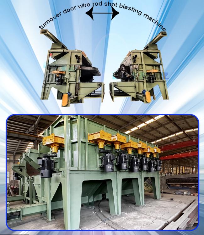 Pmw 5500 Wire Rod Shot Blasting Machine with 8 Blast Wheels